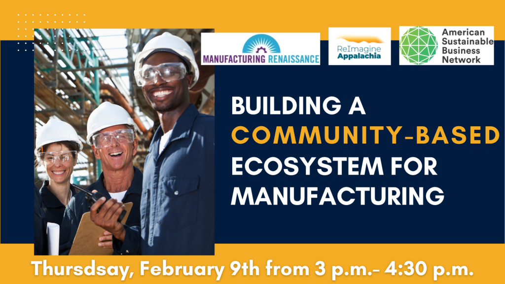 Building a Community-Based Ecosystem for Manufacturing - ReImagine ...