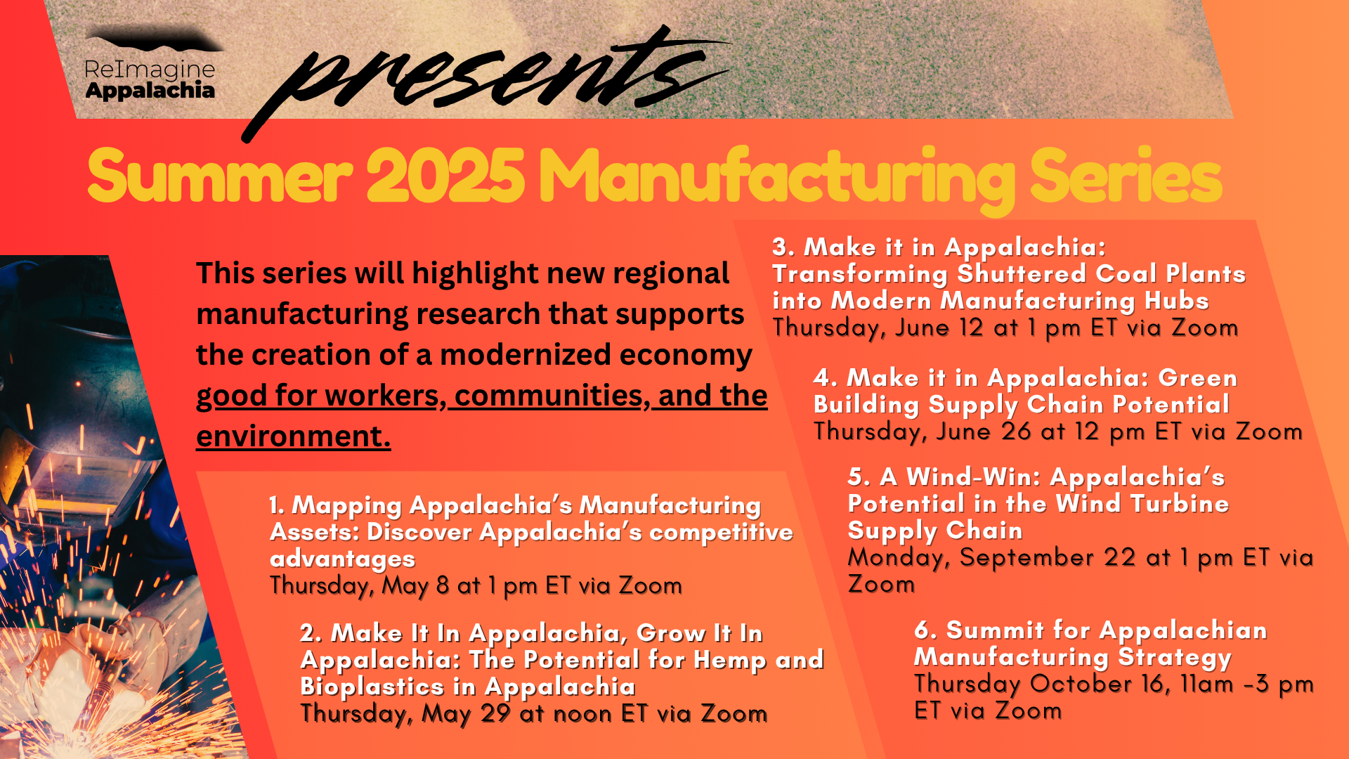 Summit for Appalachian Manufacturing Strategy - ReImagine Appalachia