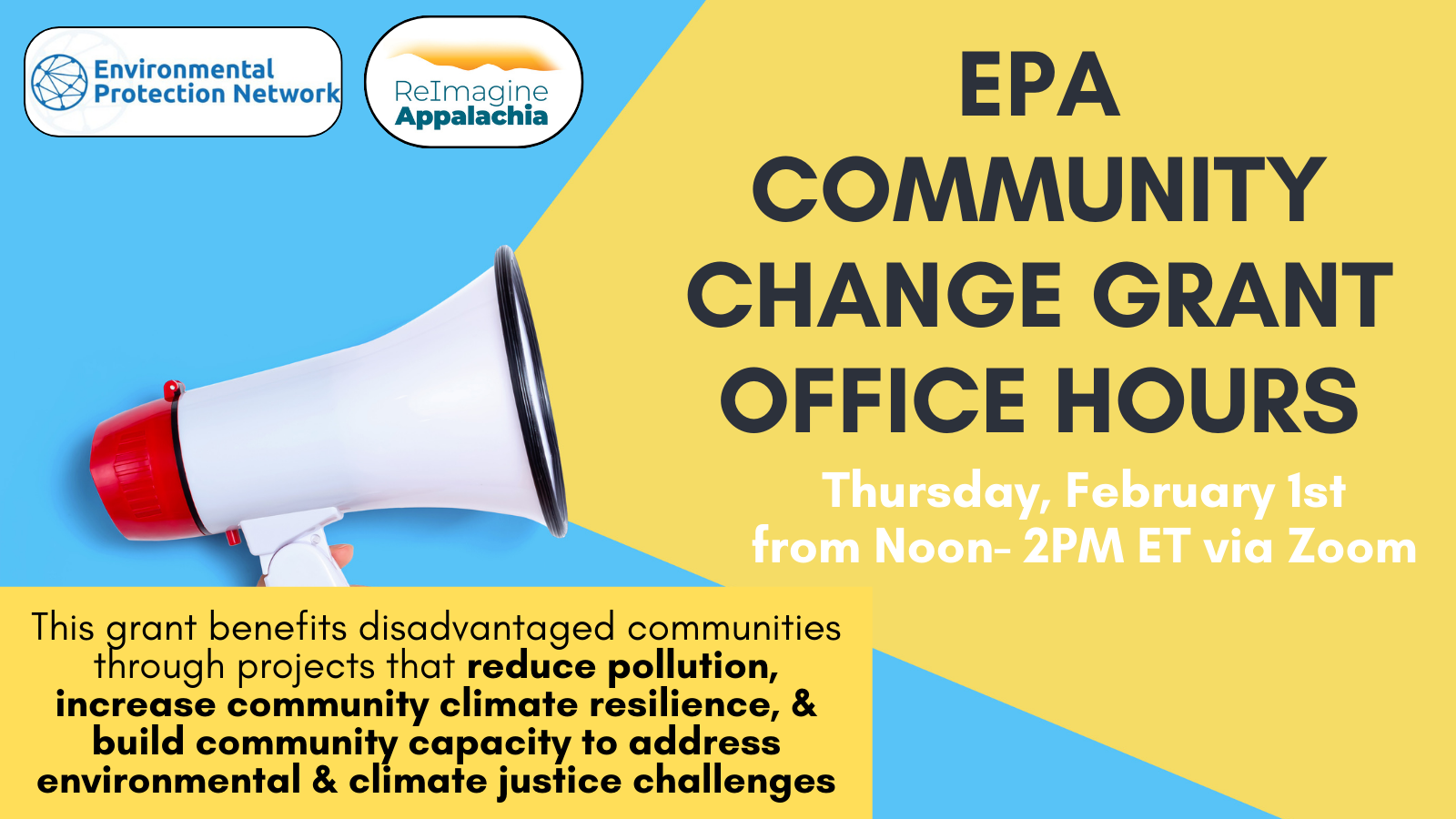 EPA Community Change Grant Office Hours - ReImagine Appalachia